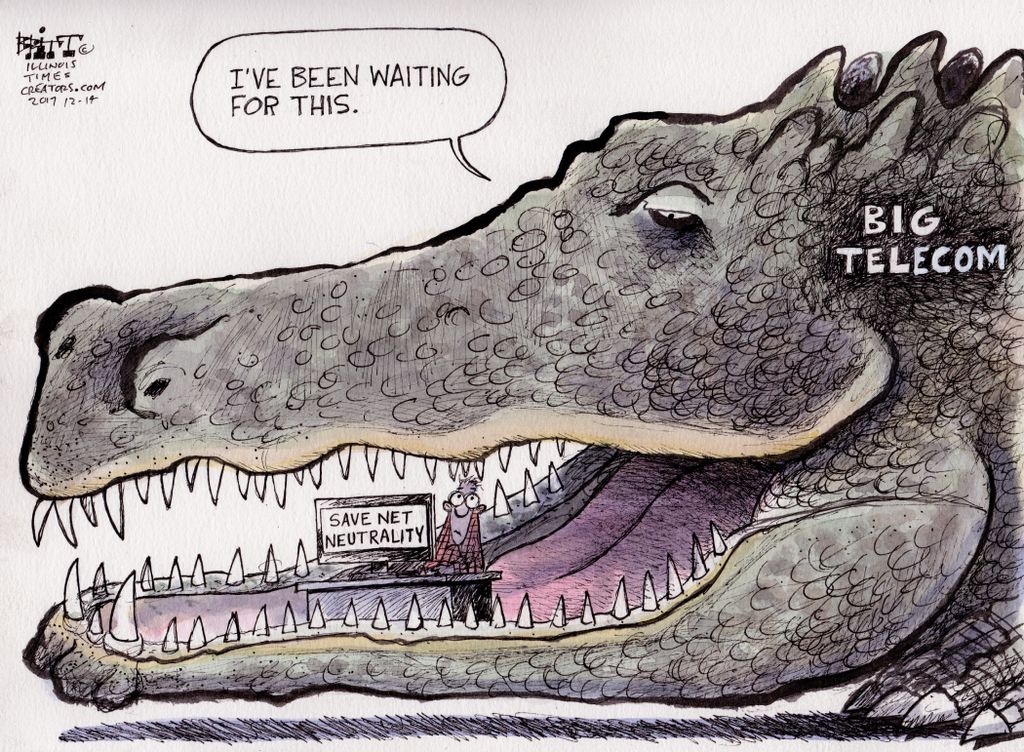 Political cartoon U.S. net neutrality technology | The Week
