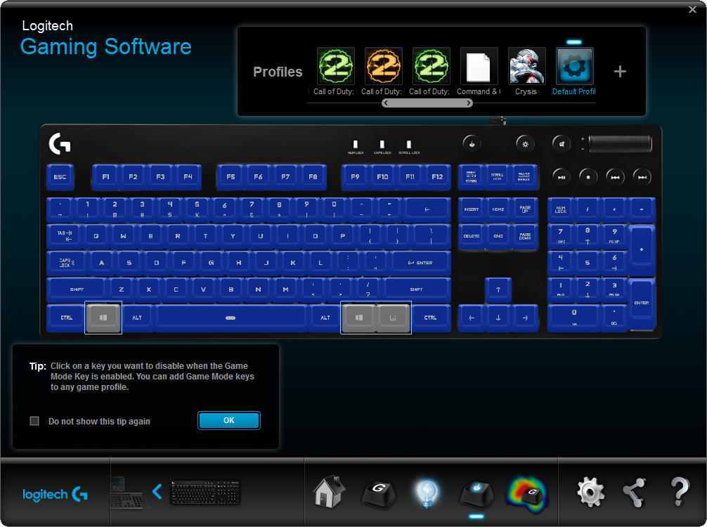 Logitech G610 Orion Brown Gaming Keyboard Software