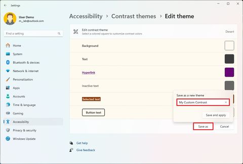 Set up high-contrast themes on Windows 11 | Windows Central