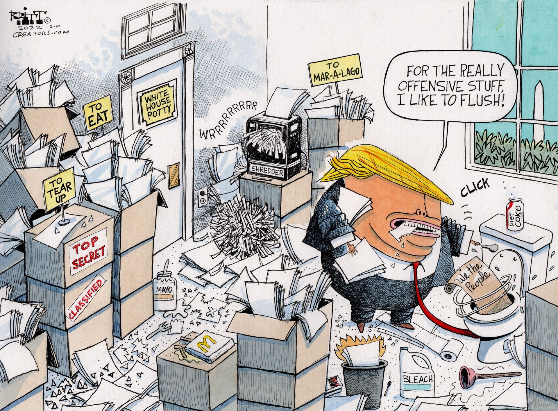 5 scathing cartoons about Trump's toilet troubles | The Week