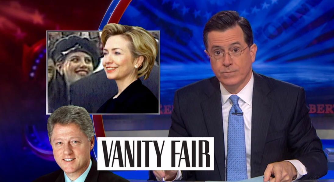 Stephen Colbert gleefully tackles Fox News' Hillary Clinton-Monica ...
