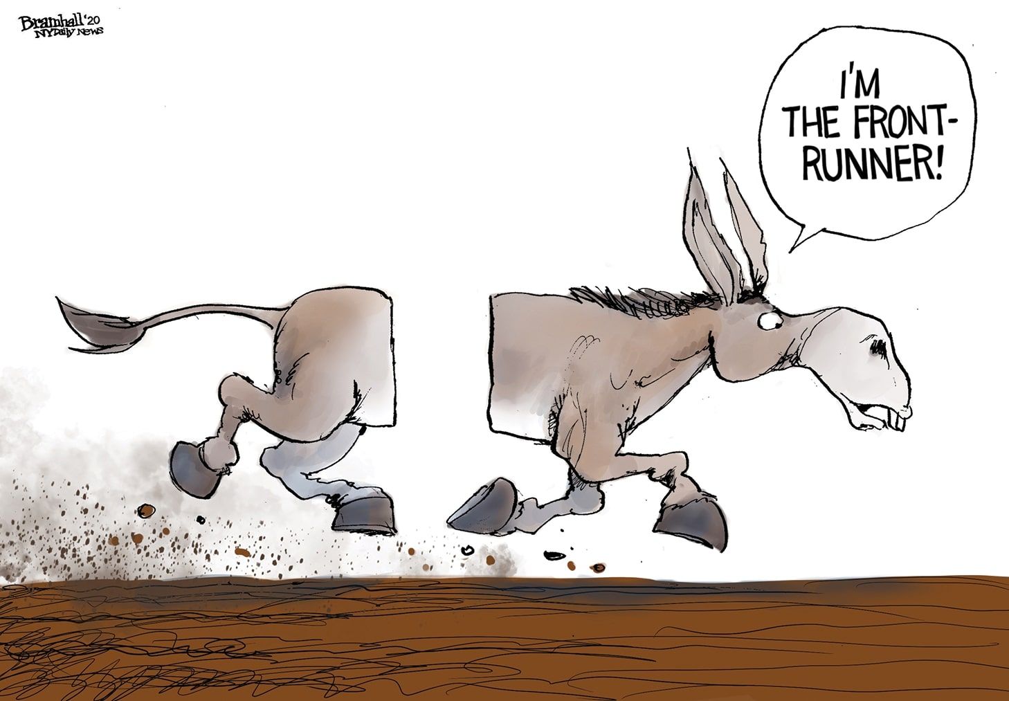 Political Cartoon U.S. DNC Democrats Joe Biden Bernie Sanders ...