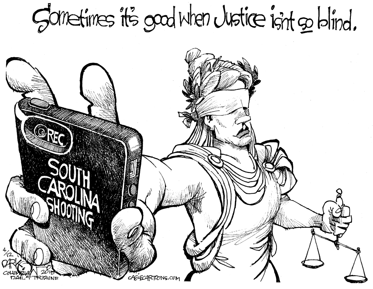 Political cartoon U.S. police shooting | The Week