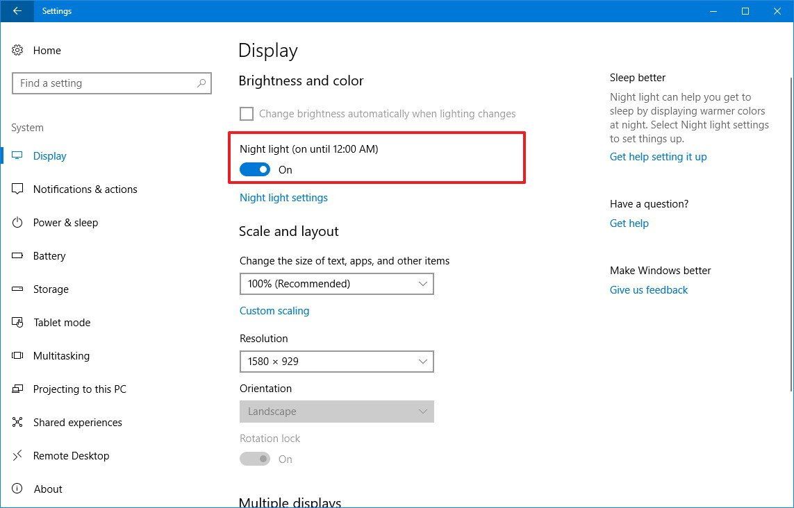 12 days of tech tips: Use Windows 10's Night light to reduce eye strain ...