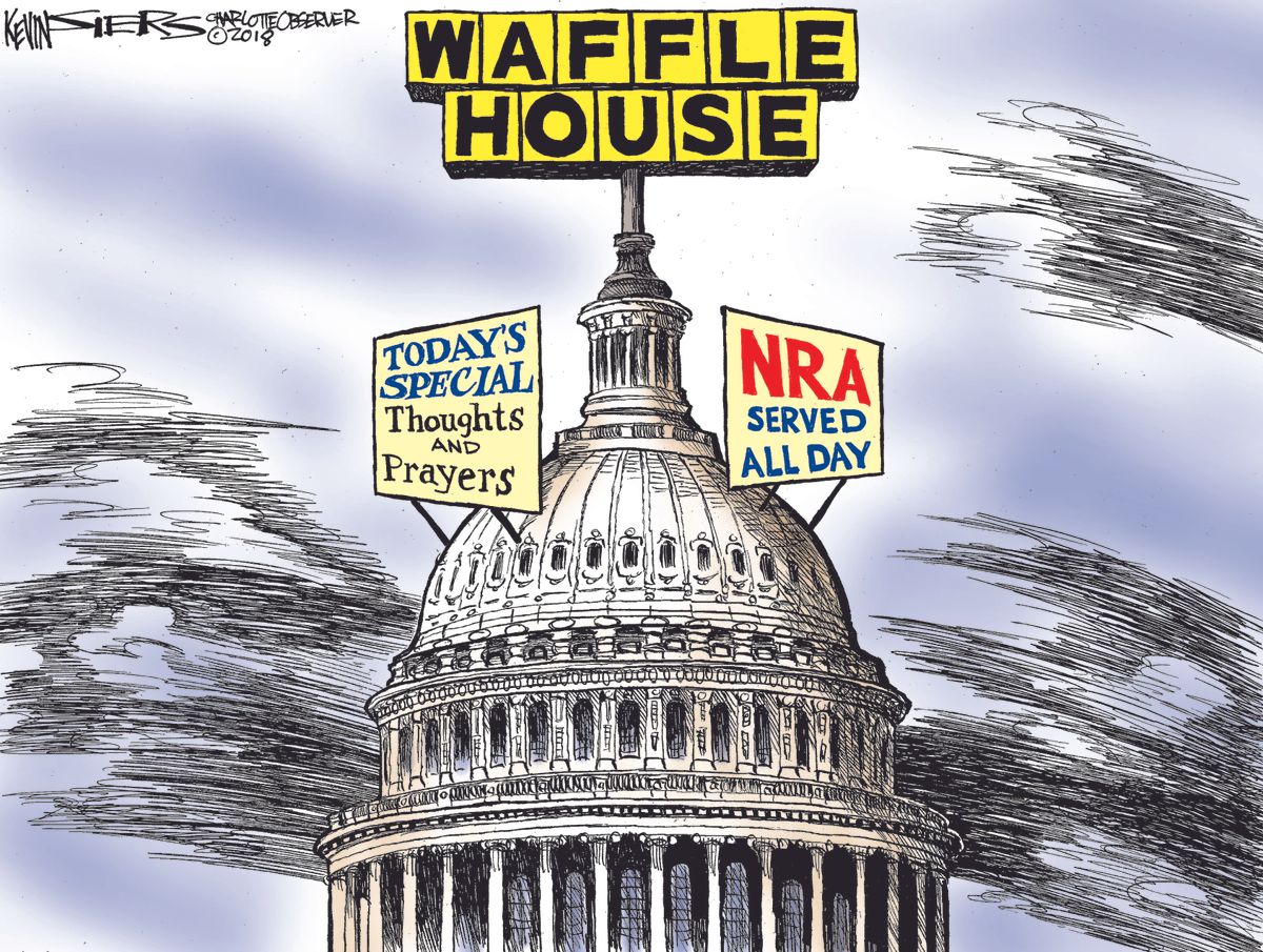 Political cartoon U.S. Waffle House Nashville shooting thoughts and ...
