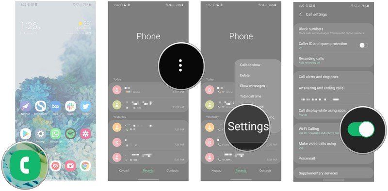 How To Enable Wi Fi Calling On The Galaxy S20 Android Central