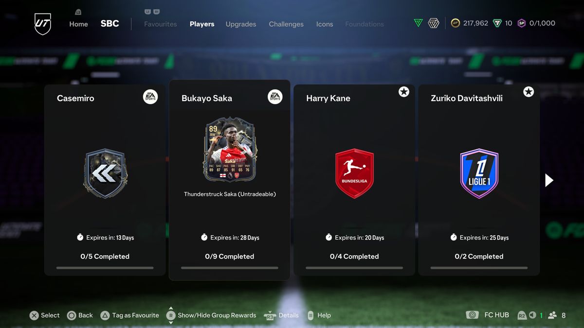 FC 25 Thunderstruck tracker with all the dynamic Black Friday cards ...