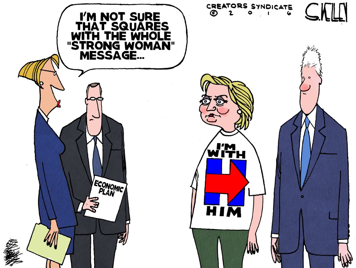 Political cartoon U.S. Bill Hillary Clinton 2016 | The Week