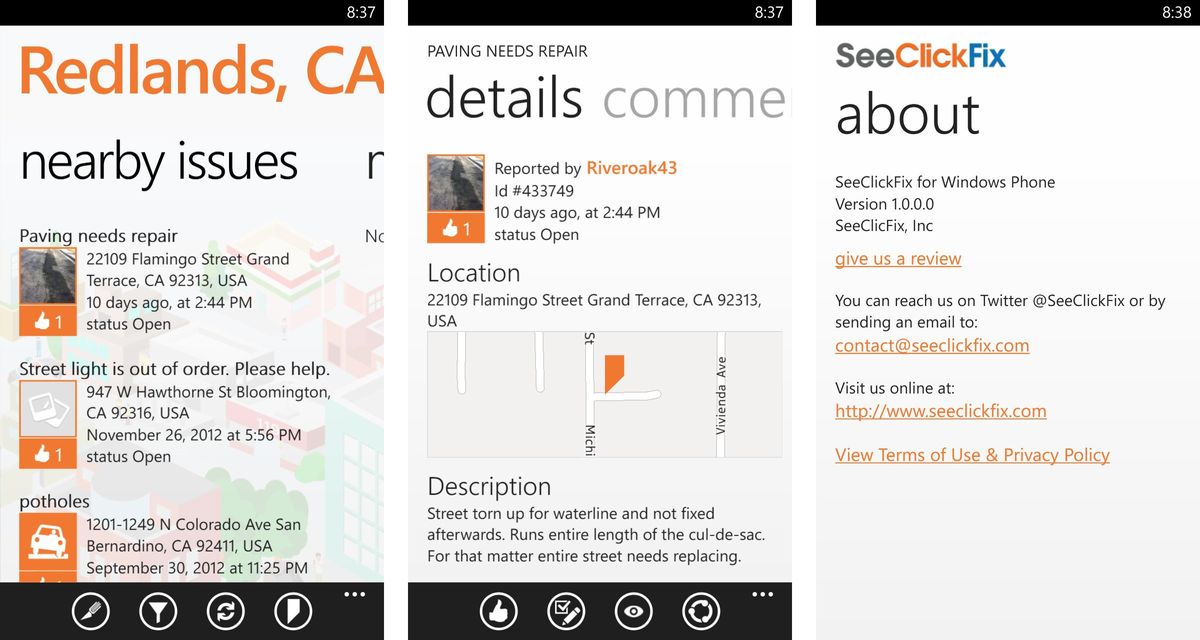 Use SeeClickFix for Windows Phone 8 to clean up your streets | Windows ...