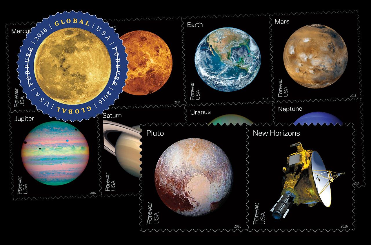 The Moon, Planets and Pluto to Feature on New US Postage Stamps in 2016 ...
