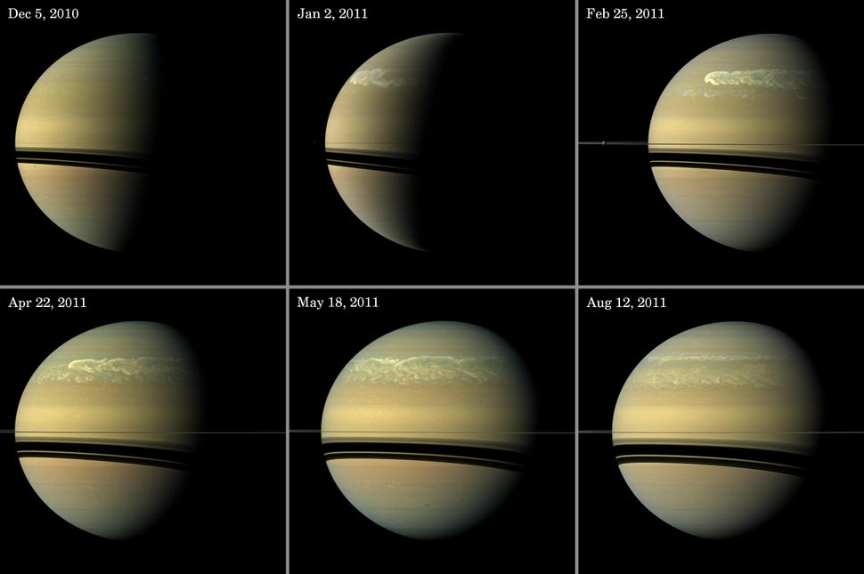 Spectacular Photos of Monster Saturn Storm Snapped by NASA Spacecraft ...