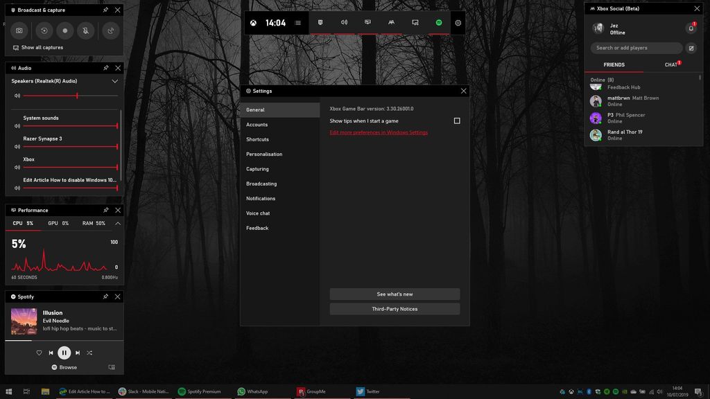 How to disable Windows 10 Xbox Game Bar pop-ups, tips, and ...