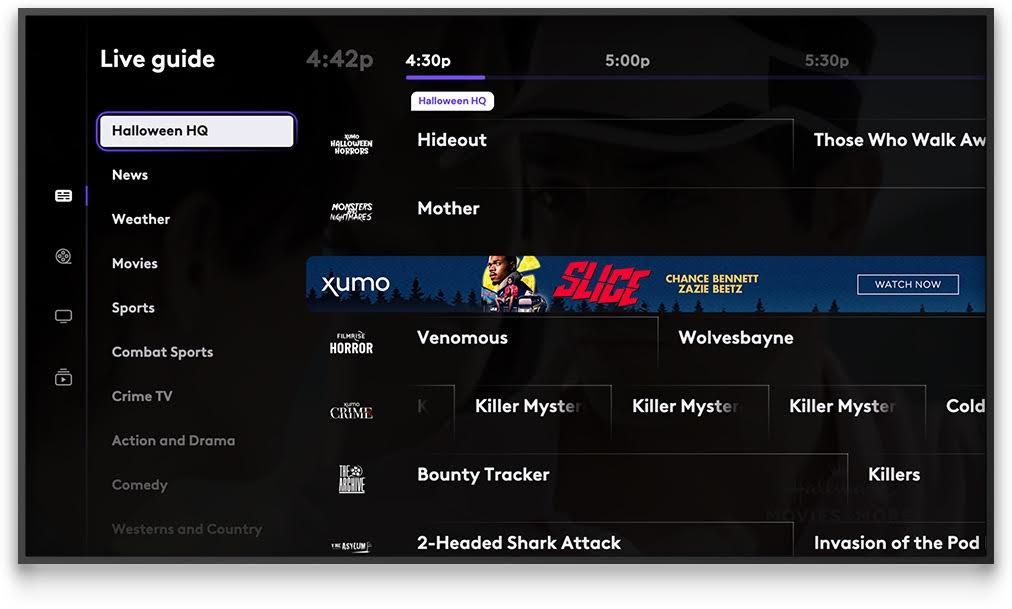 Xumo Launches New Halloween and Horror Themed Channels | TV Tech