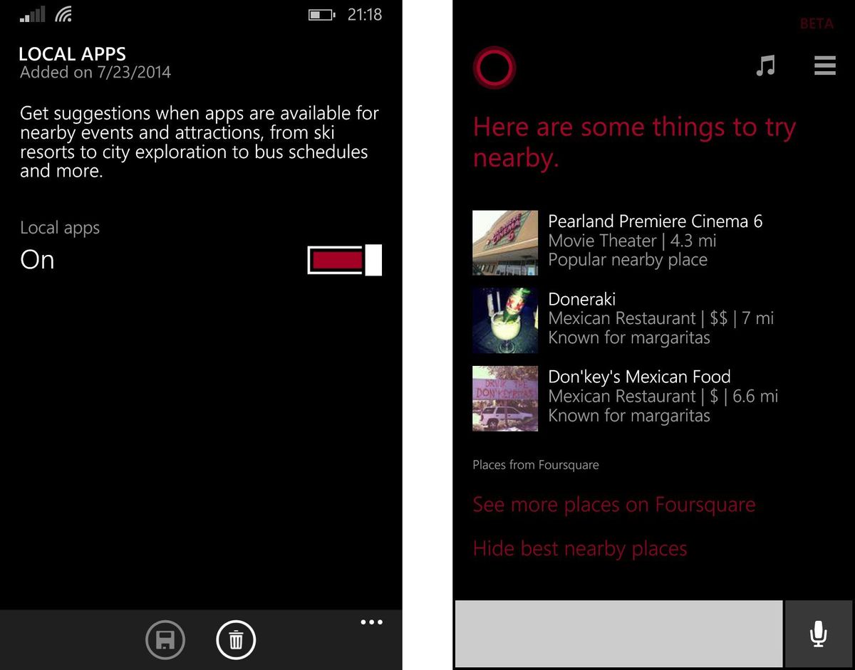 Microsoft updates Cortana with recommendations for nearby places and ...