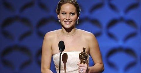 Jennifer Lawrence Trips And Wins Best Actress Oscar For SIlver Linings ...