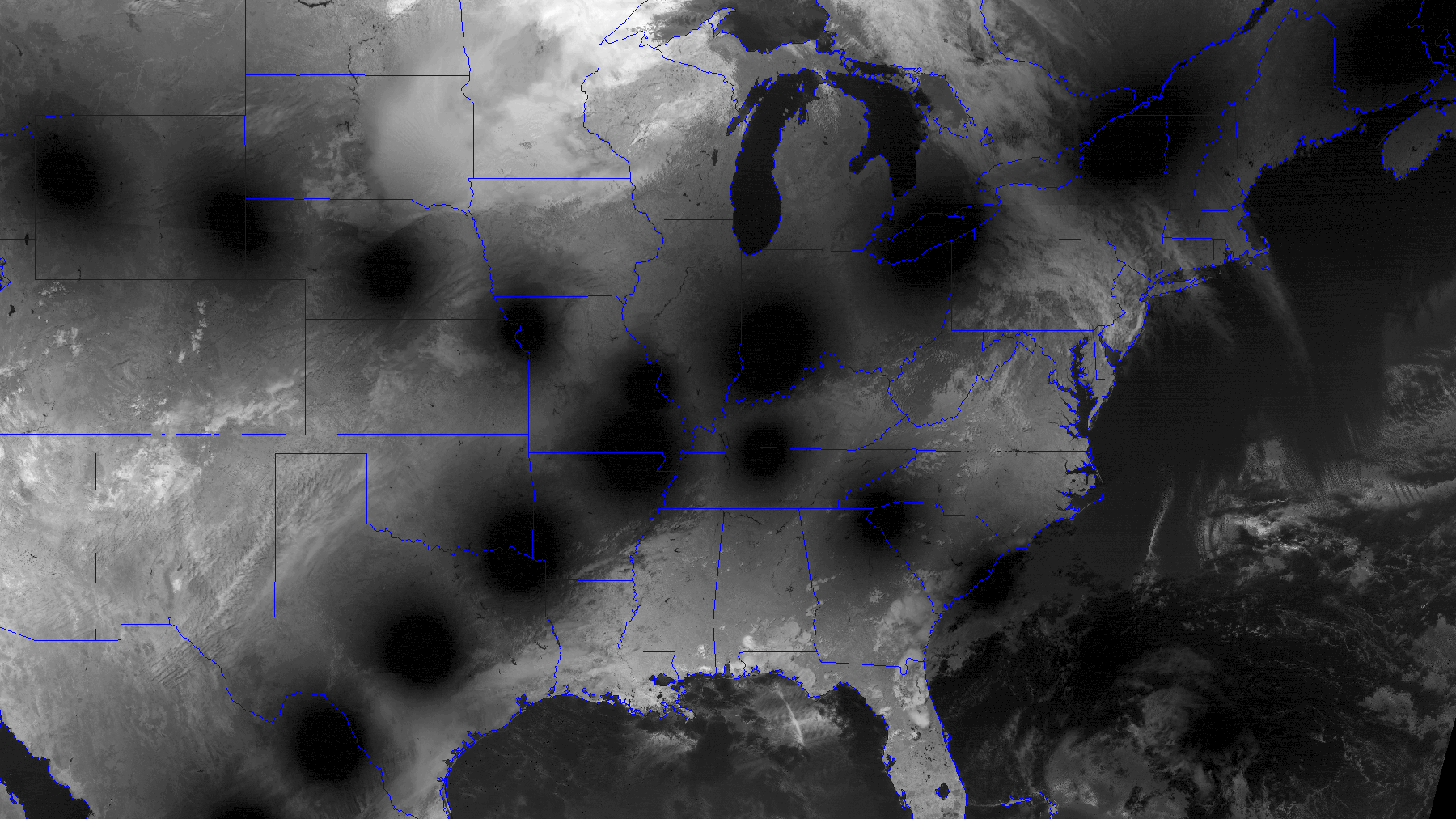Satellite images overlay 2024 and 2017 total solar eclipses sweeping ...