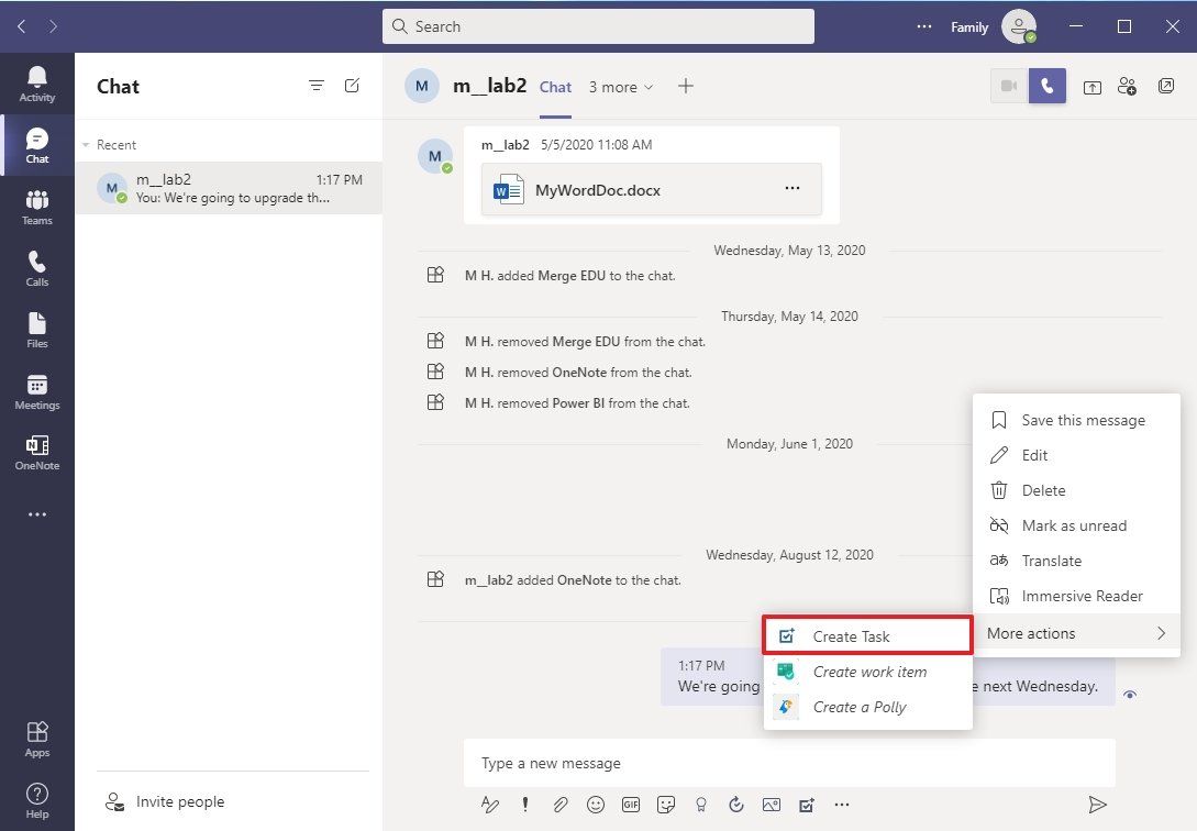 How to create Microsoft To Do tasks from messages on Microsoft Teams ...