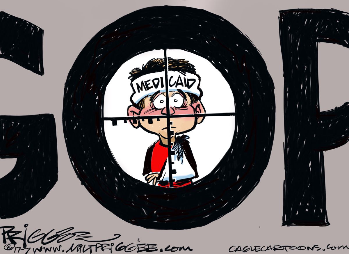 Political cartoon U.S. GOP health-care plan Medicaid | The Week