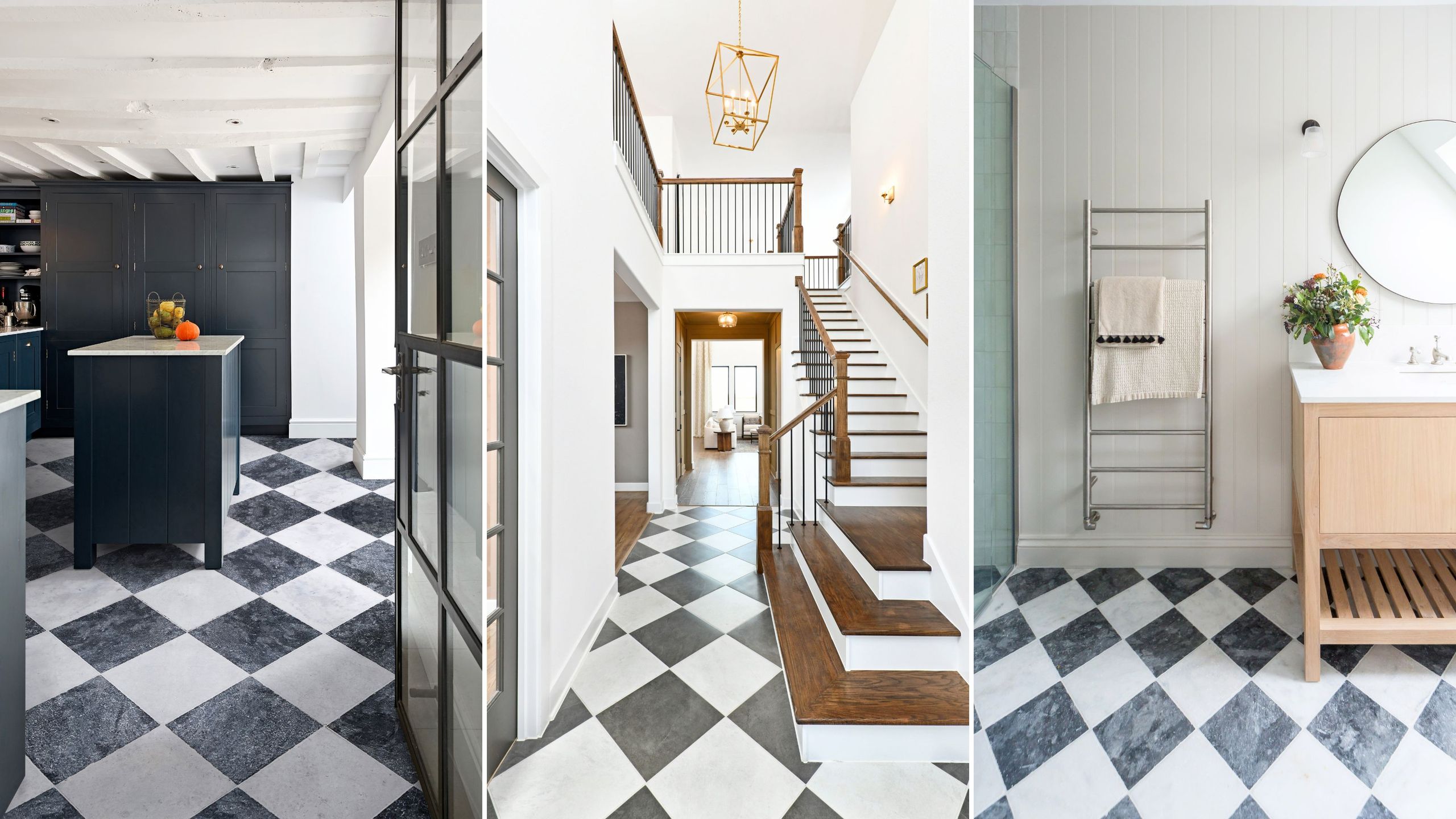 Marble checkerboard flooring: Why it's back on trend | Real Homes