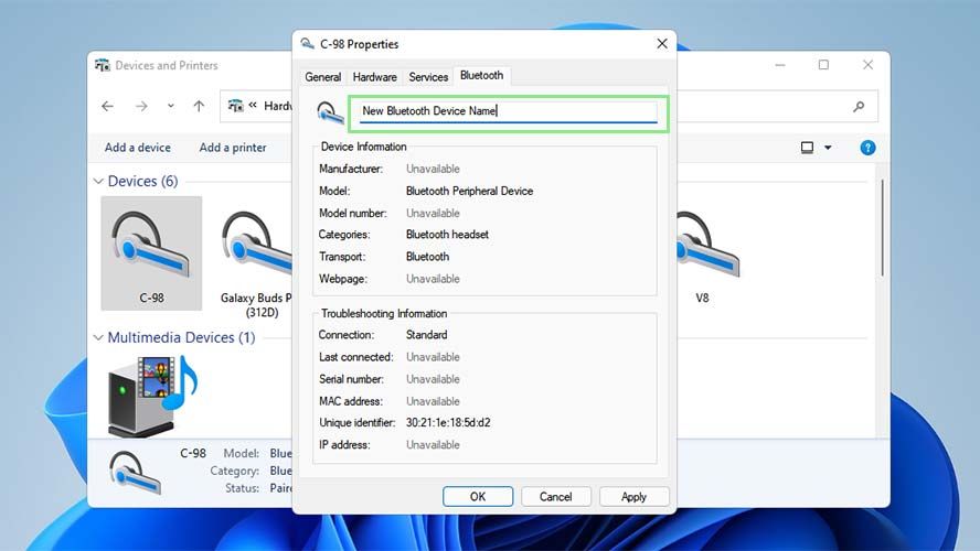 How to rename a Bluetooth device on Windows 11 | Laptop Mag