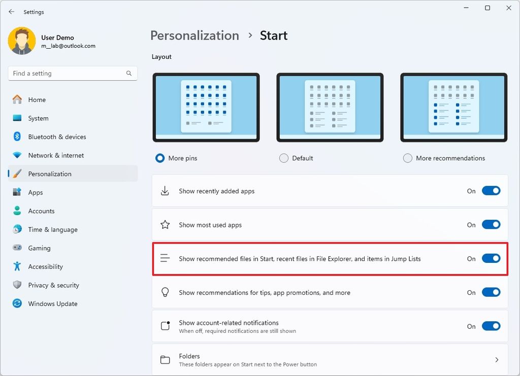 Manage Start menu settings on Windows 11 | Windows Central