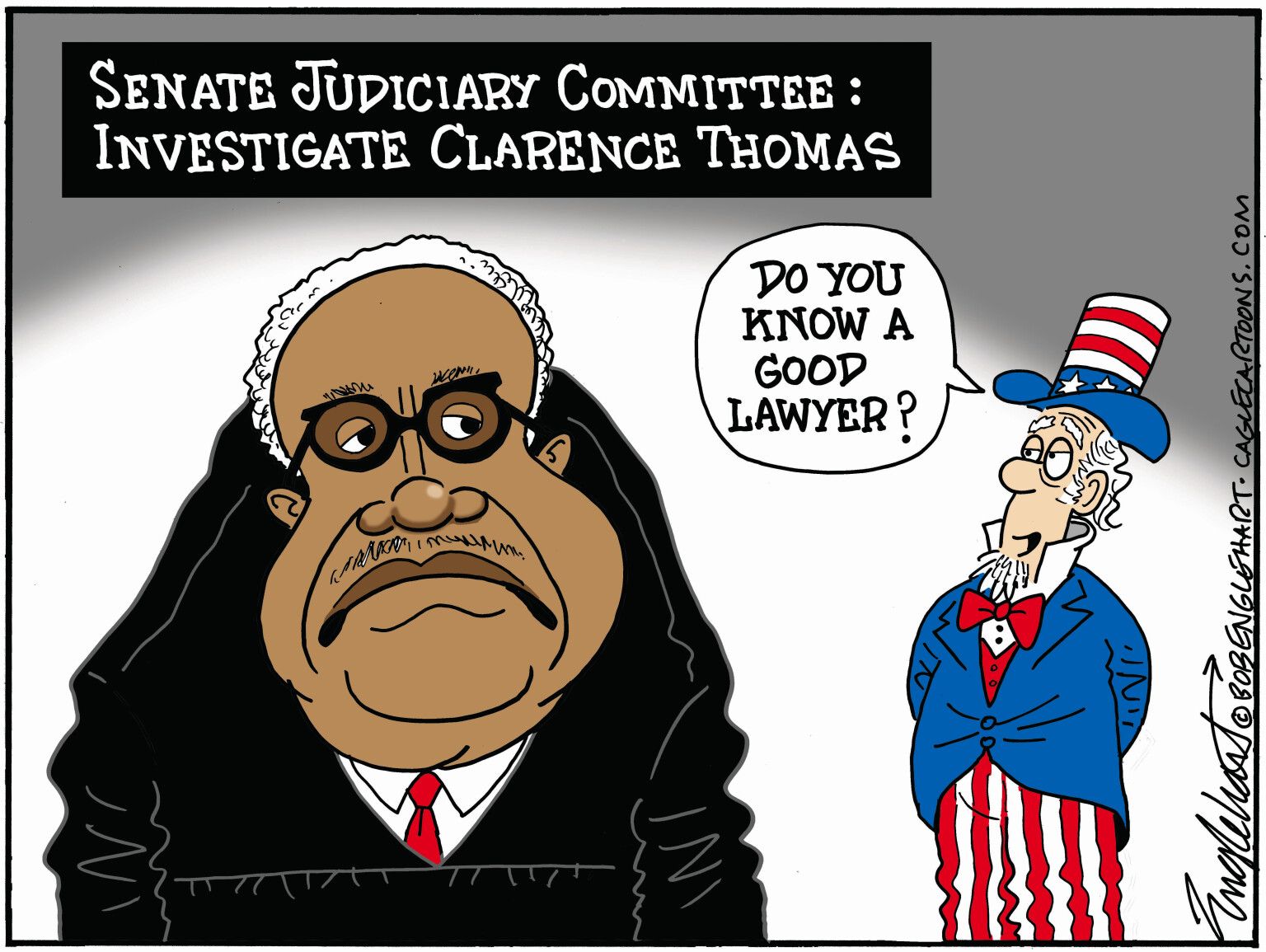 5 unethically funny cartoons about Clarence Thomas | The Week