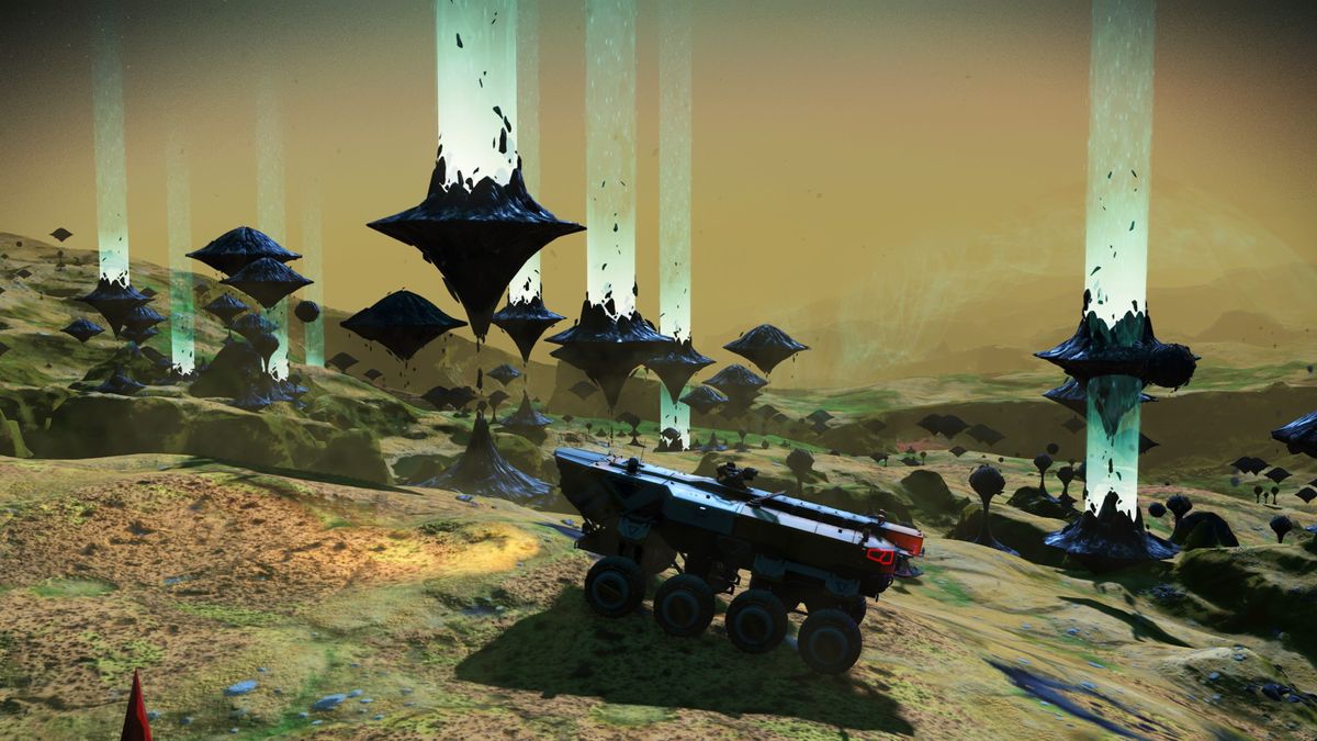 Here's a No Man's Sky bubble planet, and one covered with I don't even ...
