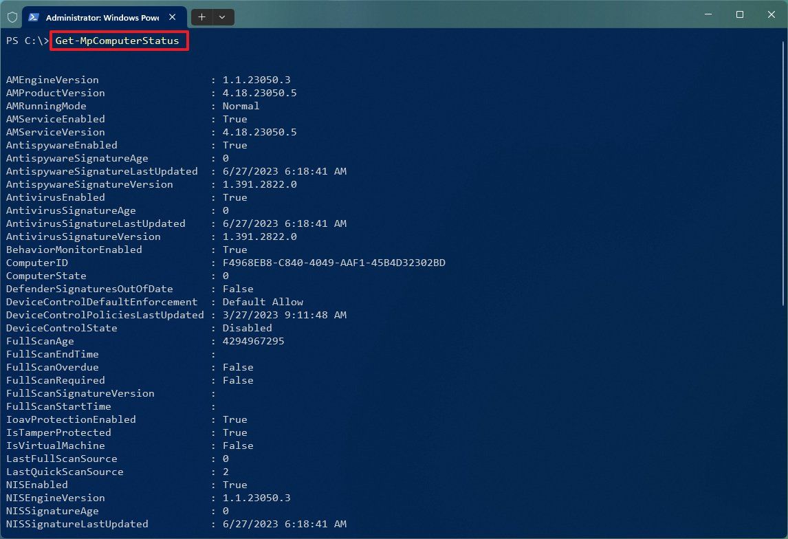 How to control Microsoft Defender Antivirus from PowerShell on Windows ...