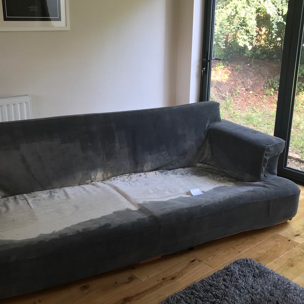 Ingenious painted sofa hack transforms dated living room suite | Ideal Home
