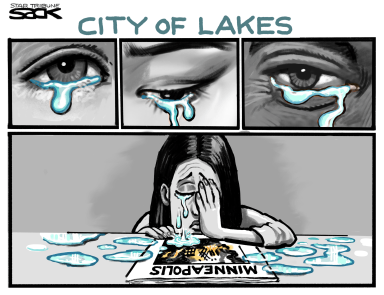 Editorial Cartoon U.S. Minneapolis George Floyd tears | The Week