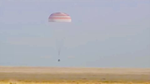 Soyuz MS-25 lands from ISS with NASA astronaut and record-setting ...