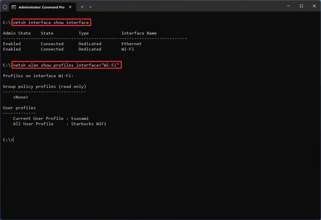 How to control Wi-Fi networks from Command Prompt on Windows 11 ...