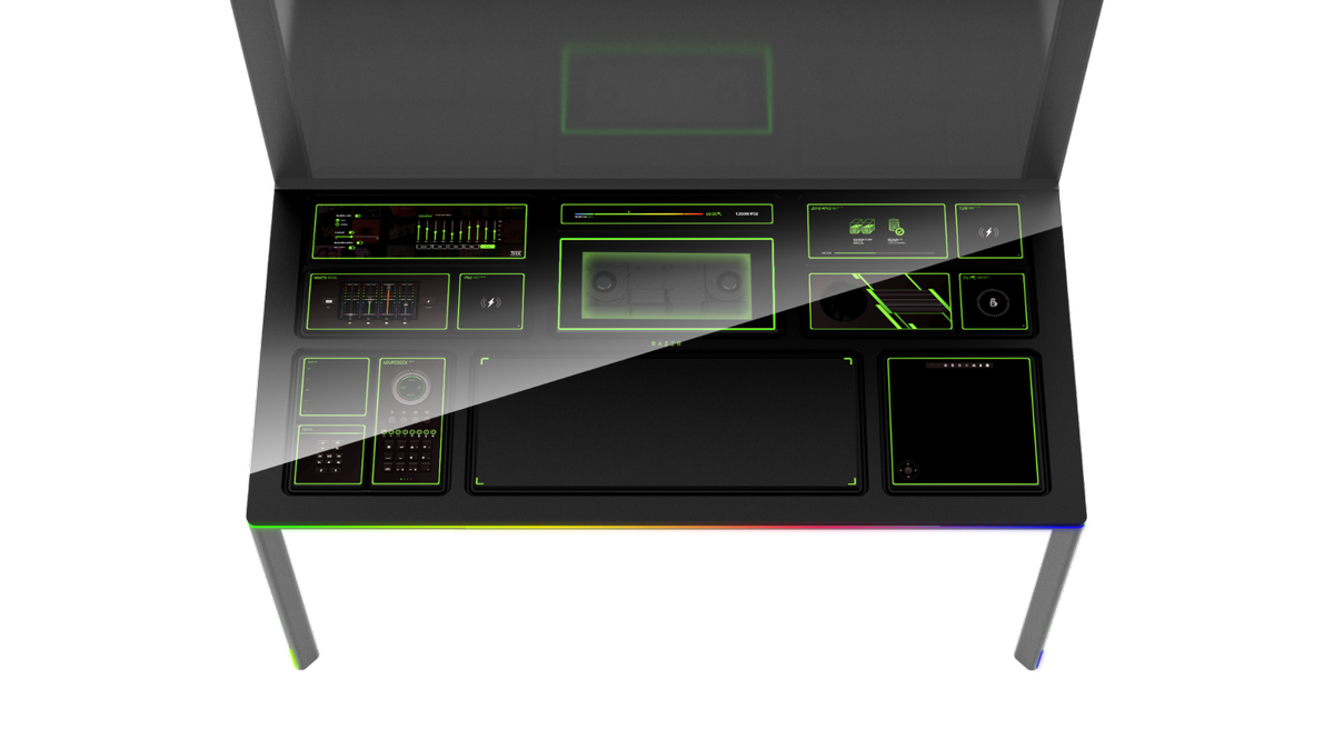 Razer Shows Off Gaming Desk With Modular Components, Haptic Feedback ...