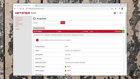 Hetzner Storage Boxes cloud storage review | TechRadar