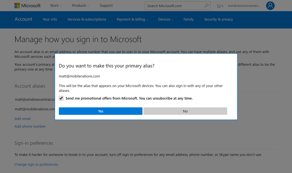 How to change the email linked to your Xbox Live gamertag | Windows Central