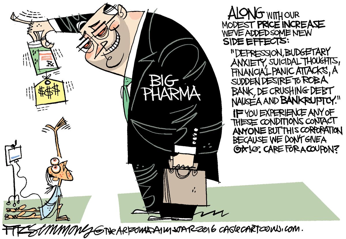 Editorial cartoon U.S. Big Pharma greed | The Week