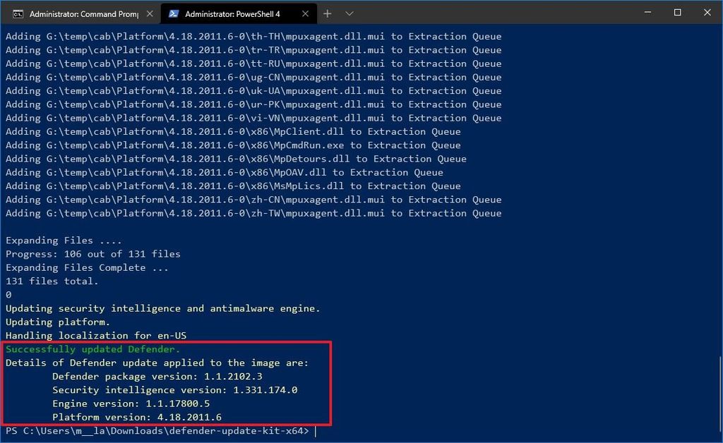 How to update Microsoft Defender Antivirus inside an install image of ...