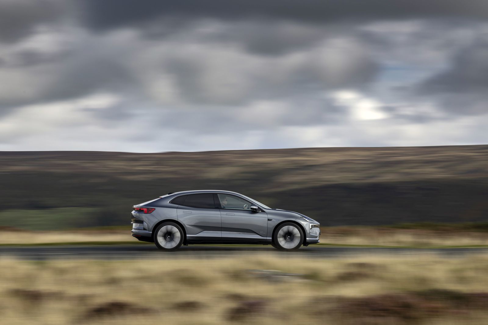 The Polestar 4 pulls into view, bristling with sensors and an excellent ...