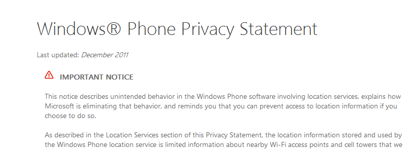 Microsoft updates EULA for Windows Phone, focuses on data collection ...