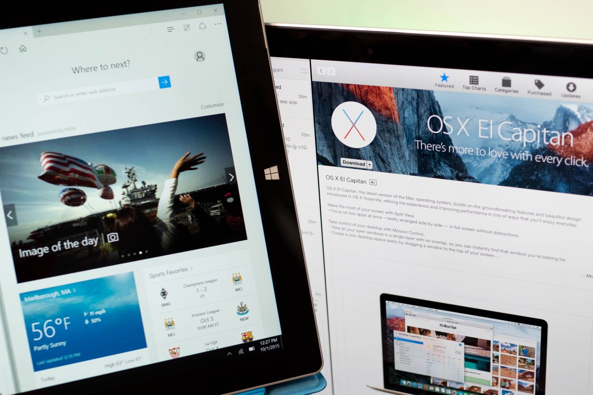 Split View: Mac OS X El Capitan vs. Windows 10 | Windows Central