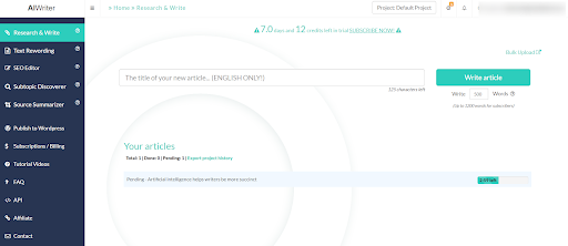 AIWriter review | TechRadar