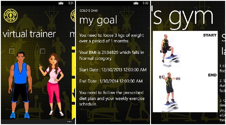 Gold's Gym India release their own personal trainer app for Windows ...