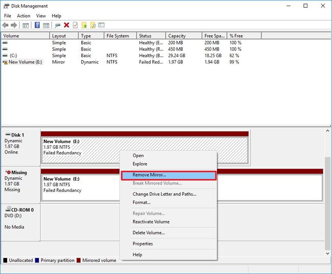 How to set up a mirrored volume for file redundancy on Windows 10 ...