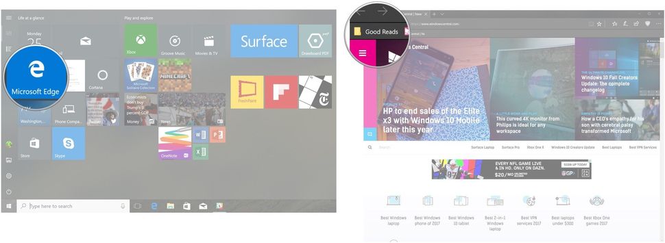 How to use new Edge favorites in the Windows 10 Fall Creators Update ...