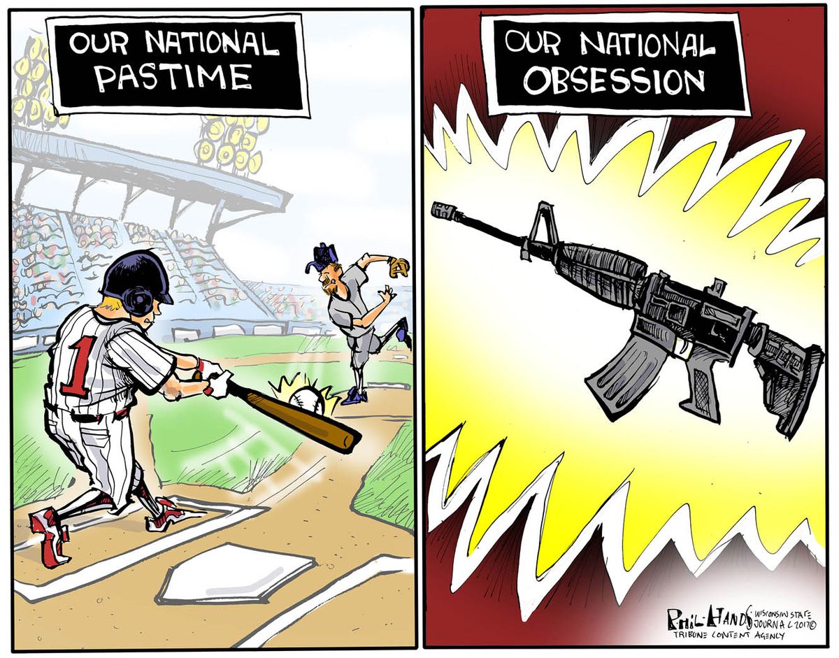 Political cartoon U.S. Congress baseball shooting | The Week
