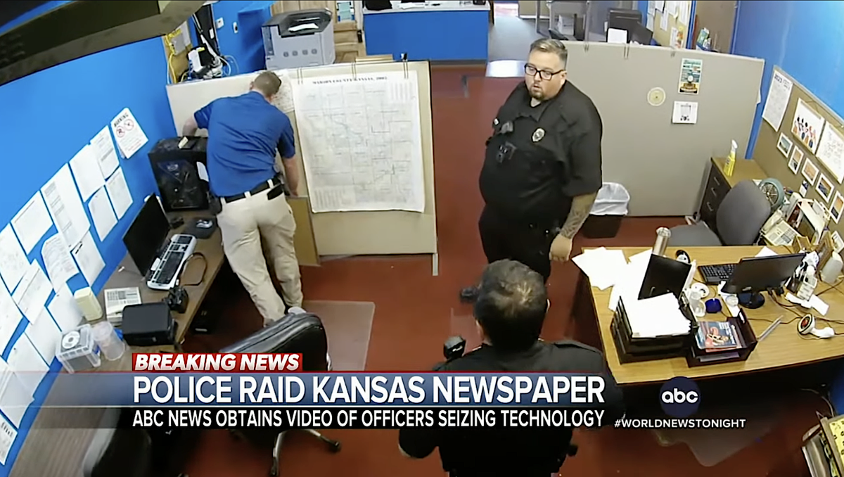 Kansas police raid small-town local newspaper, setting off a press ...