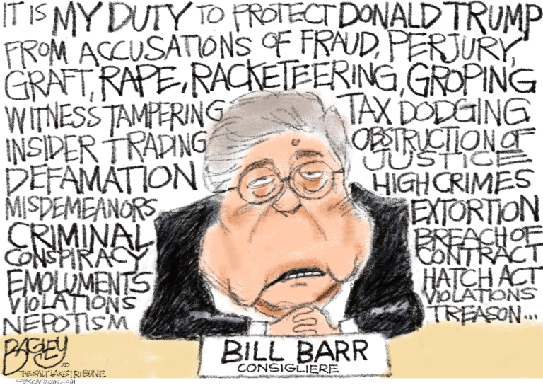 5 scathingly funny cartoons about Bill Barr's destructive DOJ reign ...