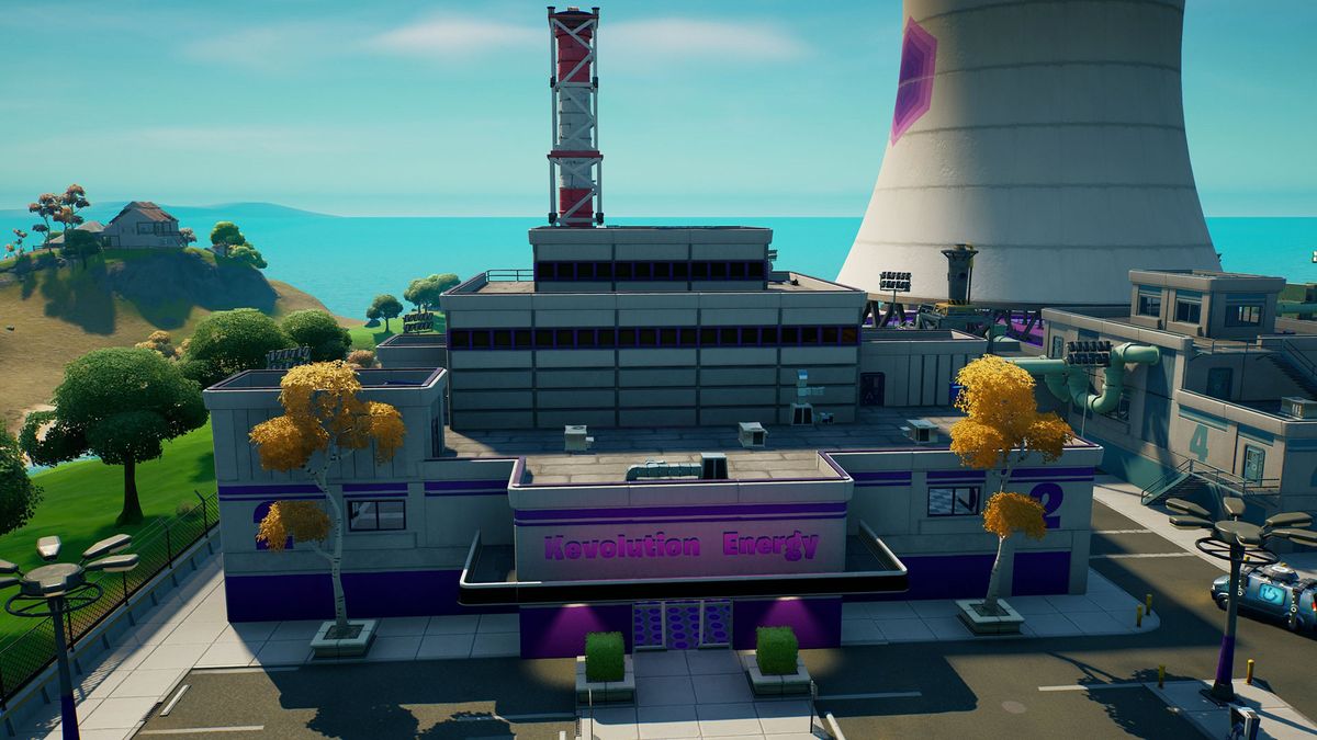 Fortnite Purple Pool at Steamy Stacks location | GamesRadar+