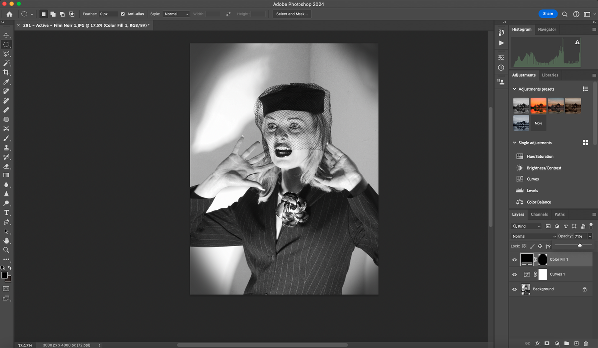 I broke ALL the rules to photograph this classic film noir portrait ...