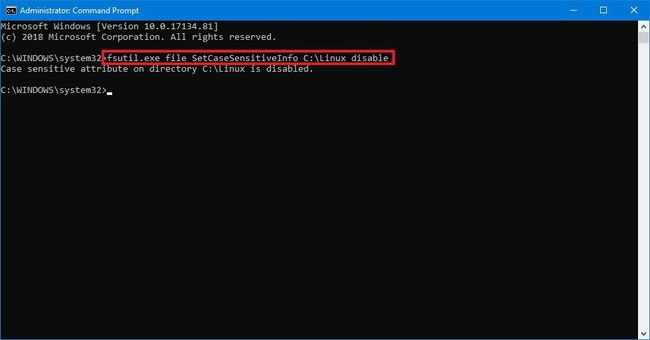 How to enable NTFS support to treat folders as case sensitive on ...